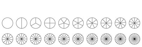 Pie Charts Set Segment Slice Icons Royalty Free Vector Image