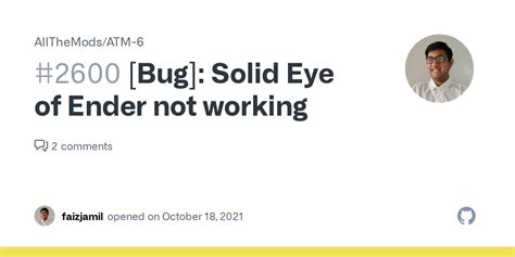 Bug Solid Eye Of Ender Not Working · Issue 2600 · Allthemodsatm 6 · Github