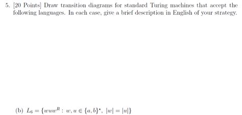 Solved Points Draw Transition Diagrams For Standard Chegg