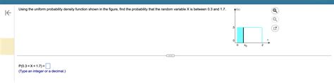 Solved Using The Uniform Probability Density Function Shown Chegg