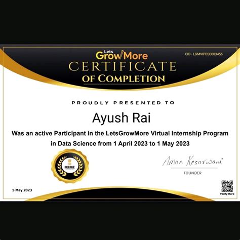 Ayush Rai On Linkedin Intern2023 Datascience Internship2023 Letsgrowmorecommunity 47
