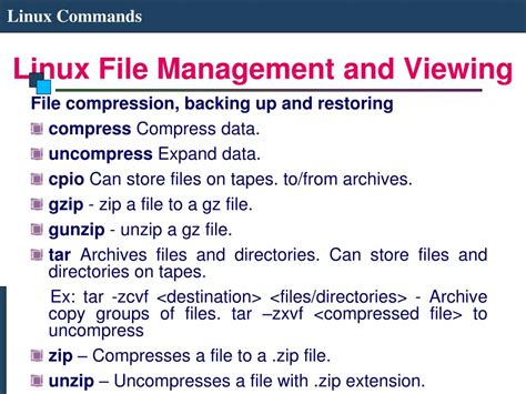 ppt linux commands powerpoint presentation free download id 4005178