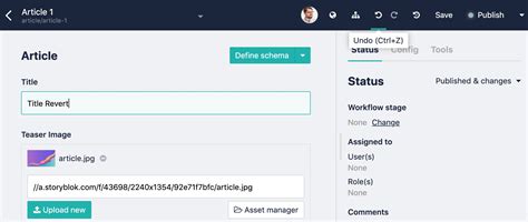 Undo And Redo Storyblok