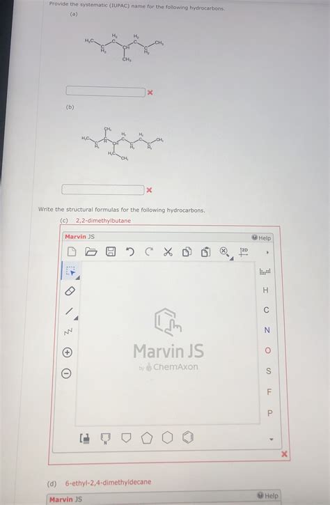 Solved Provide The Systematic IUPAC Name For The Chegg Com