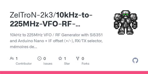 github zeltron 2k3 10khz to 225mhz vfo rf generator with si5351