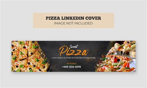 premium psd delicious food pizza linkedin cover photo template food