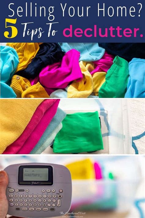 How To Declutter When Prepping Your Home To Sell 5 Tips The Heathered Nest