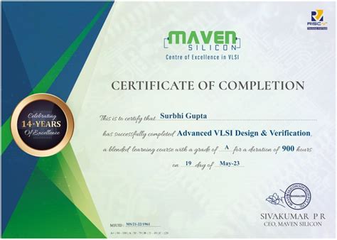 Surbhi Gupta On Linkedin Latepost Mavensilicon Verification Trainee Intern Uvm