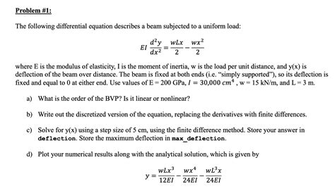 Solved Please Solve In Matlabfinite Difference