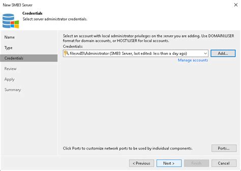 Step 4 Specify Credentials User Guide For Microsoft Hyper V