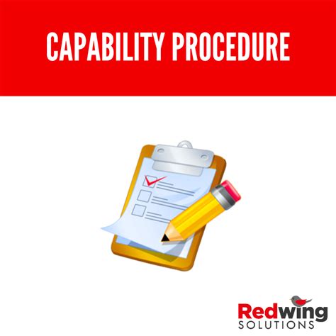 Capability Procedure For Handling Under Performance Redwing Solutions