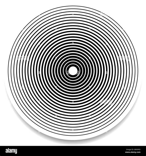 Concentric Circles Rings Abstract Geometric Element Ripple Impact Effect Stock Vector Image