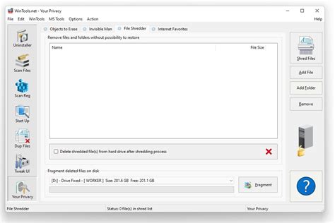 WinTools Net In Details Classic Windows Optimization Software Scan