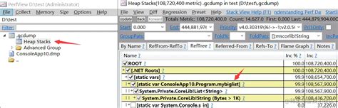 Perfview专题 第八篇：洞察 C 内存泄漏之寻找静态变量名和gc模式一：背景 这篇我们来聊一下 Perfvi 掘金