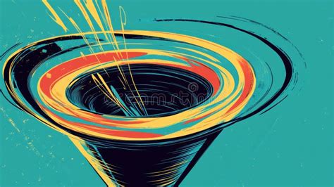 An Abstract Design Features A Swirling Vortex In Bright Colors