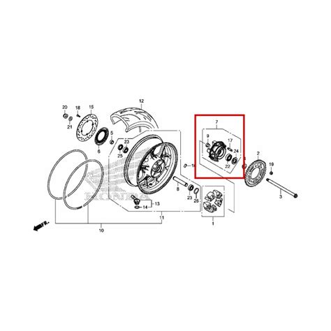 Flange Sub Assy Rear Driven Honda 42615 Mje D00