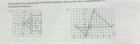 solved describe the similarity transformations and write the