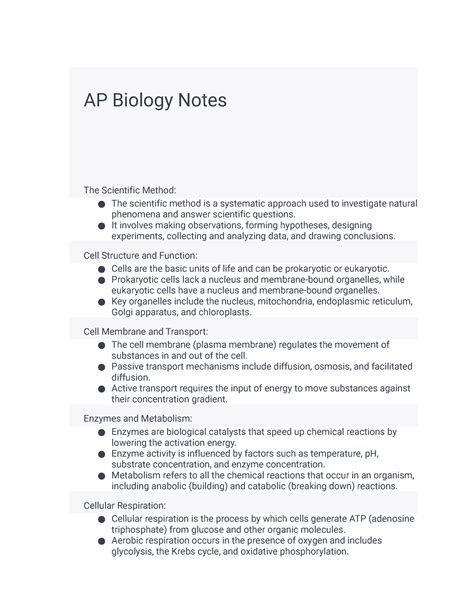Ap Biology Notes Ap Biology Notes The Scientific Method The