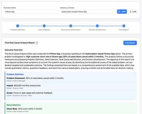 Root Cause Analysis Rca Framework Tool