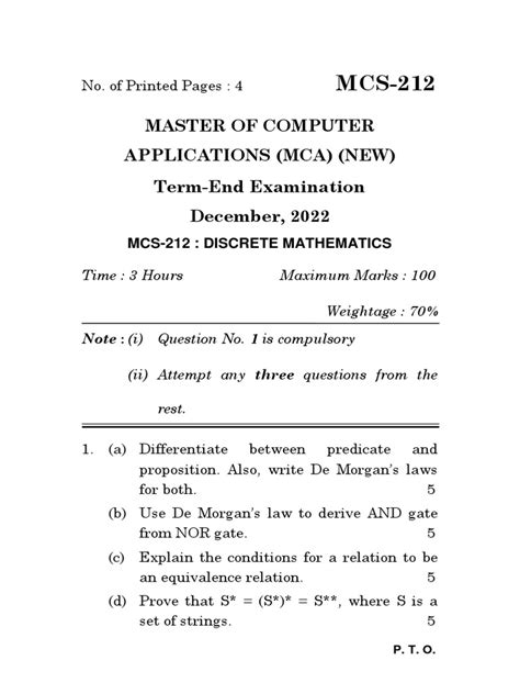 Descrete Mathematics Dec 2022 Pdf