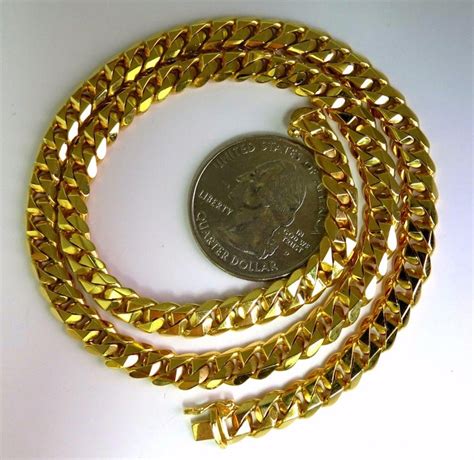 18 Karat Gold Classic Cuban Link Necklace For Sale At 1stdibs 18k