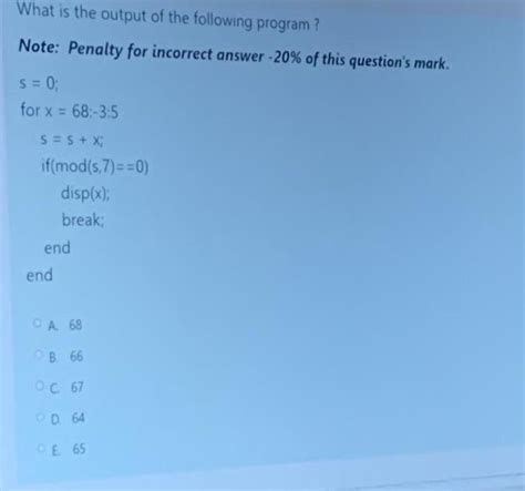 Solved What Is The Output Of The Following Program Note