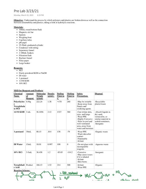 Pre Lab Lab Assignment Objective Understand The Process By Which Polymers And