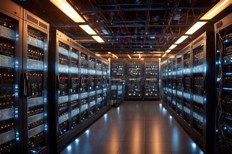 Technology Infrastructure Concept Data Centers Servers And