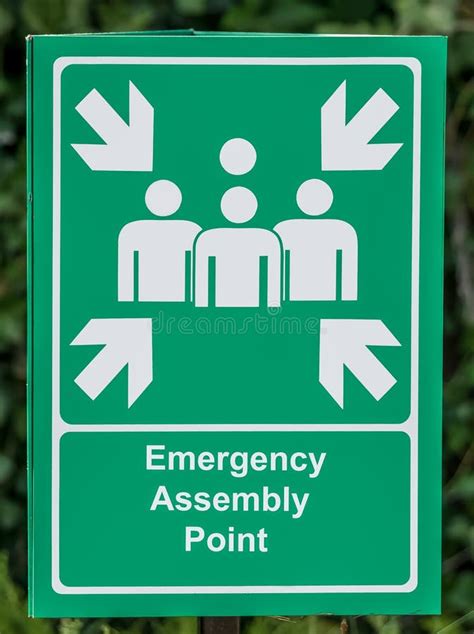 Emergency Assembly Point Sign Board Stock Image Image Of Label Place