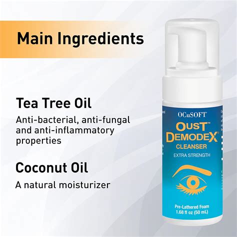 Buy Ocusoft Oust Demodex Cleanser رغوة إضافية القوة 50 ملليلتر ، منظف