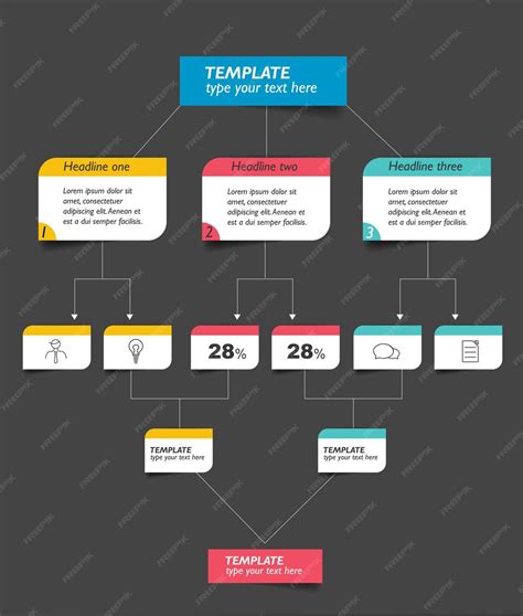 Premium Vector Flowchart Diagram Scheme Infographic Element