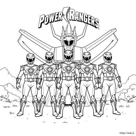 Power Rangers Super Megaforce Páginas Para Colorear