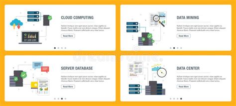 Cloud Computing Data Mining And Data Center Stock Vector Illustration Of Internet Computing