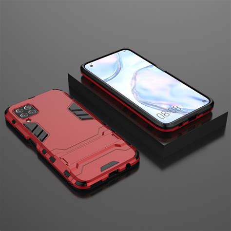 Slim Armour Tough Case Stand For Huawei I Red