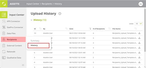 Recipients Assette Support