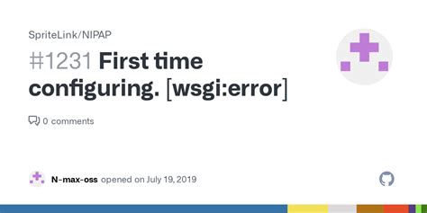 First Time Configuring Wsgierror · Issue 1231 · Spritelinknipap