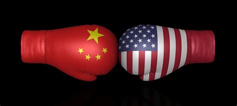 우리 미국 Tarrif 투쟁 충돌 무역 전쟁 3d 권투 글러브 플래그 흰색 배경에 고립 된 미국 중국 3차원 형태에 대한 스톡 사진 및 기타 이미지 Istock