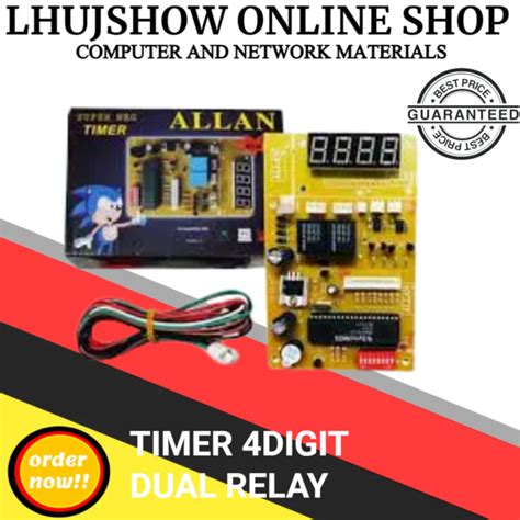 Lima Timer For Pisonet 4 Led Digit Digital Timer Dual Relay Pisonet