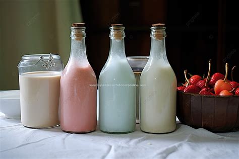 바나나가 든 얼음물 병 다수 병 수프 배경 일러스트 및 사진 무료 다운로드 Pngtree