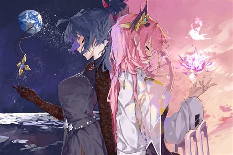 Raiden Mei Elysia And Elysia Honkai And 1 More Drawn By Evzeva