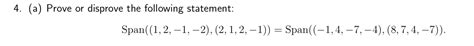 Solved A Prove Or Disprove The Following Chegg