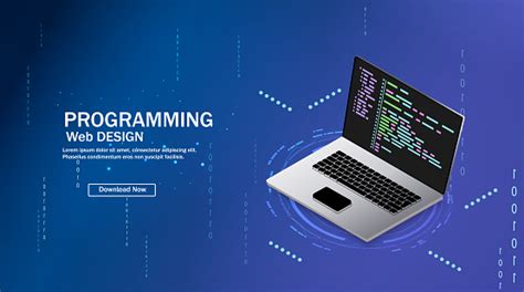 소프트웨어 웹 개발 프로그래밍 개념 노트북 화면에서 추상적인 프로그래밍 언어 및 프로그램 코드입니다 웹 개발 코딩 및 프로그래밍