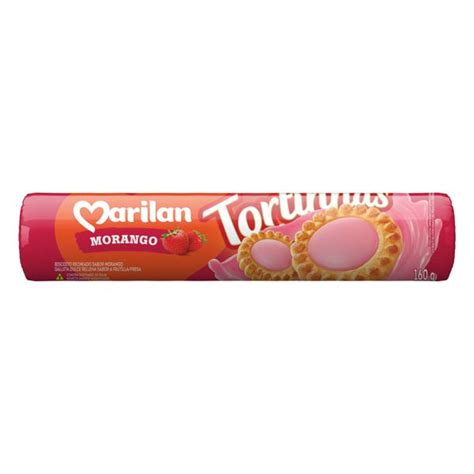 Biscoito Recheio Morango Marilan Tortinhas Pacote 160g | Supermercado ...
