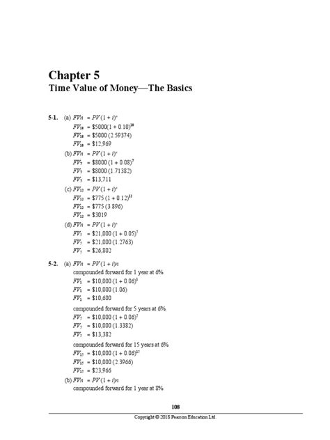 Chapter 5 Solution Manual Pdf Present Value Annual Percentage Rate