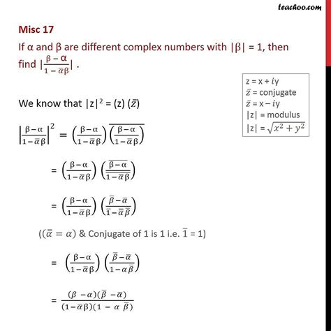 Misc 11 Chapter 5 Class 11 If Are Different Complex Numbers