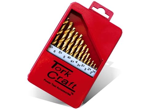 Tools Garden And Diy Tork Craft Drill Bit Set 13pce Tin Coated Metal