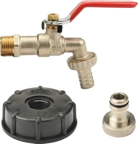 Profiwoab Ibc Tank Adapter 1 2 ” Thread Connector Brass Replacement Valve Fitting Parts Water