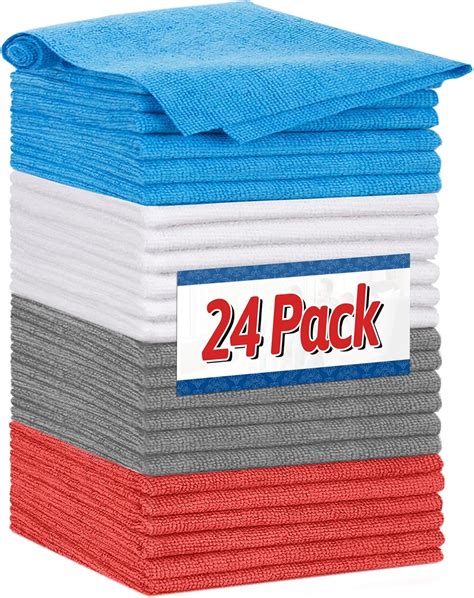 Fixsmith Shop Towels Microfiber Cleaning Cloths Bulk 24 Pack