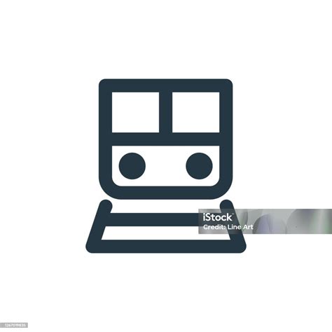 교통 개념에서 기차 아이콘 벡터 열차 편집 가능한 스트로크의 얇은 선 그림입니다 웹 및 모바일 앱 로고 인쇄 미디어에 사용할 선형 표지판을 교육합니다 객차에 대한 스톡 벡터