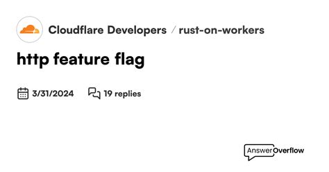 `` Feature Flag Cloudflare Developers